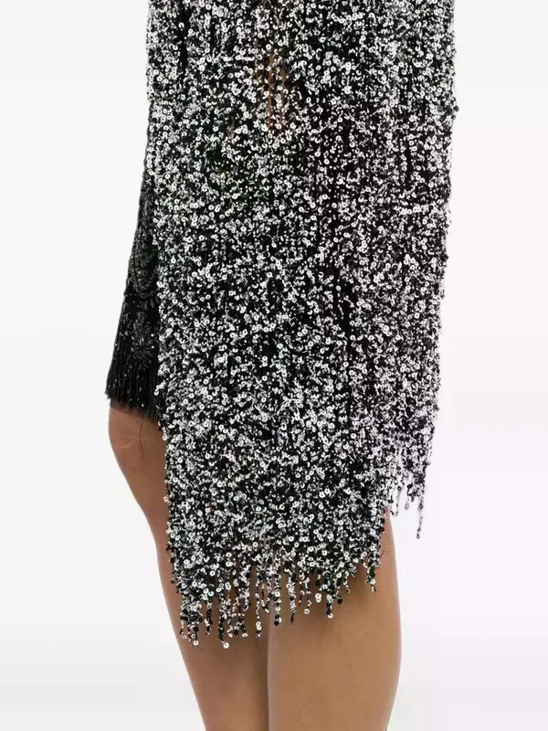 Naeem Khan Sequin-embellished Fringed Cape