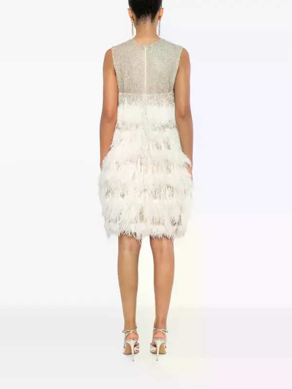 Naeem Khan Feather-trim Dress