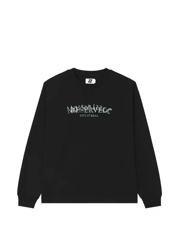 Izzue Graphic-print Long-sleeve T-shirt - Black