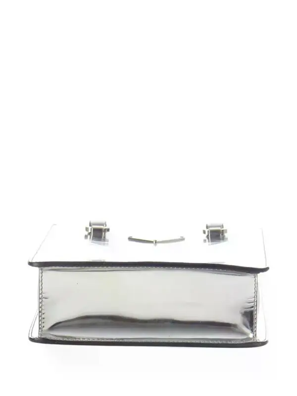 Prada 2013-2026 Metallic Spazzolato Leather Triangle Tote Satchel