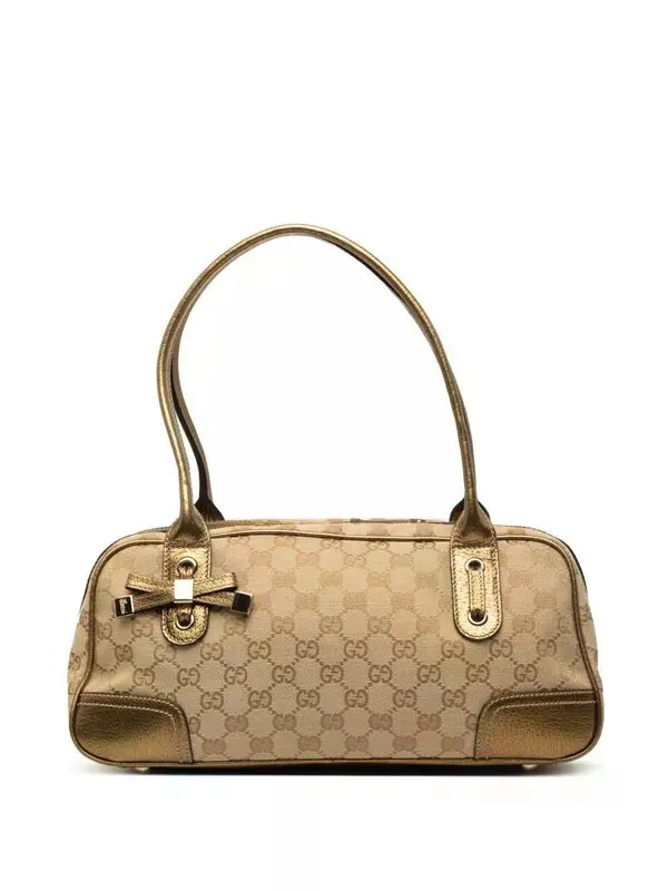 Gucci 2000-2015 Gg Canvas Princy Shoulder Bag - Gold