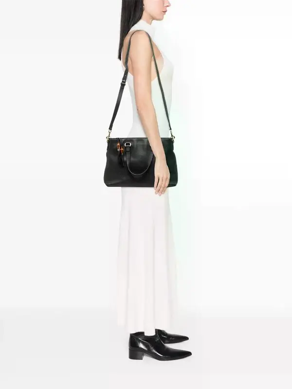 Gucci 2016-2026 Calfskin Bamboo Tassel Satchel - Black