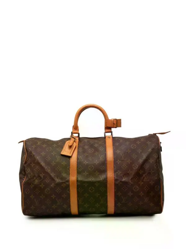 LOUIS VUITTON 2000-2026 Monogram Keepall 50 Travel Bag - Brown