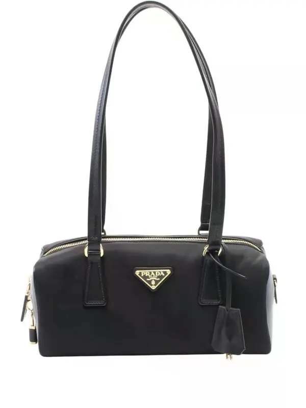 Prada 2013-2026 Medium Re Nylon Top Handle Bag Shoulder Bag - Black