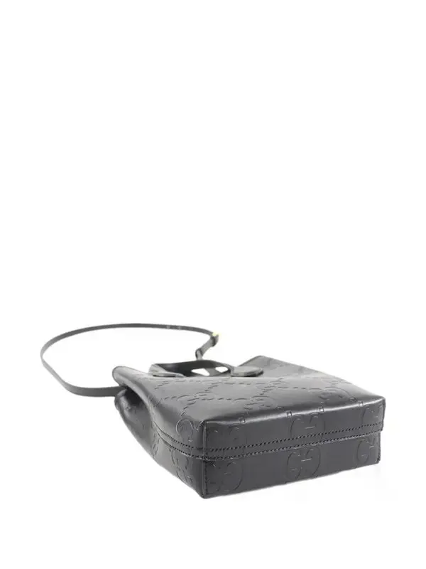 Gucci 2000-2015 Super Mini Gg Debossed Calfskin Satchel