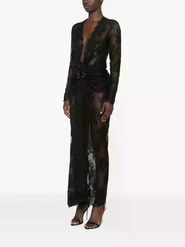Dolce & Gabbana Floral-lace Floral-appliqué Dress