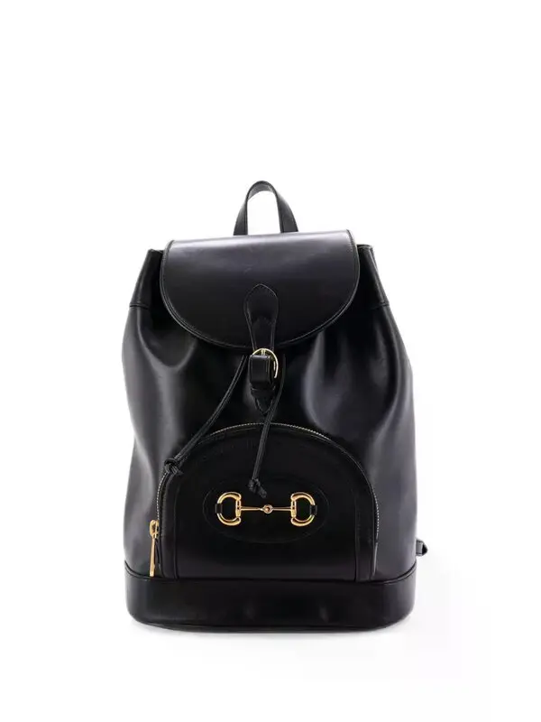 Gucci Horsebit 1955 Leather Backpack - Black