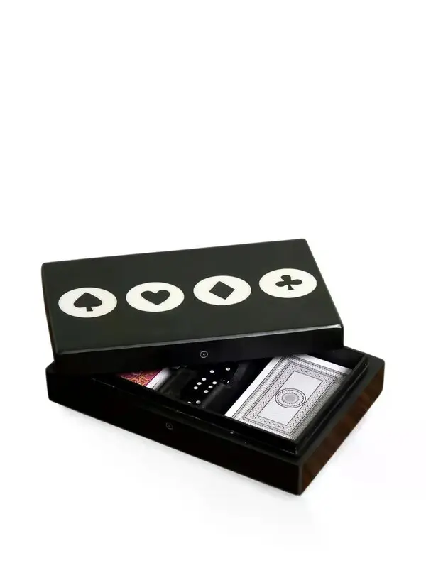CU I SEEYOU Playing Card-motif Games Box - Black