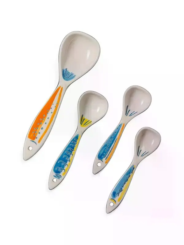 CU I SEEYOU Fish-motif Porcelain Spoons - Multicolour