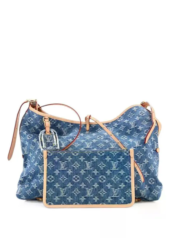 LOUIS VUITTON Carryall Monogram Denim Mm Hobo Bag - Blue