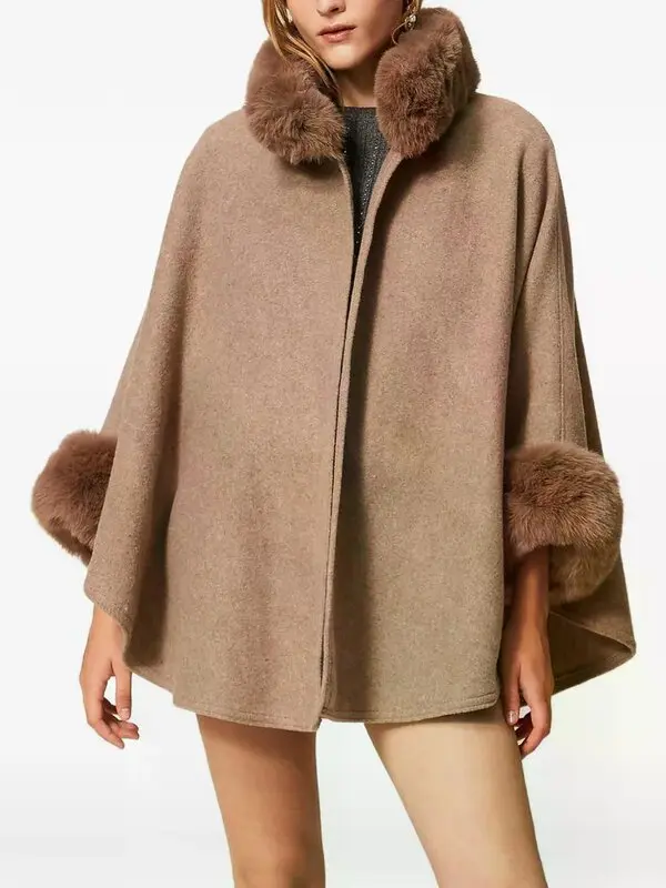 TWINSET Woven Cape - Neutrals