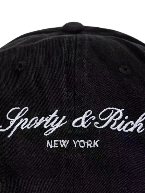 SPORTY & RICH Logo-embroidered Baseball Cap
