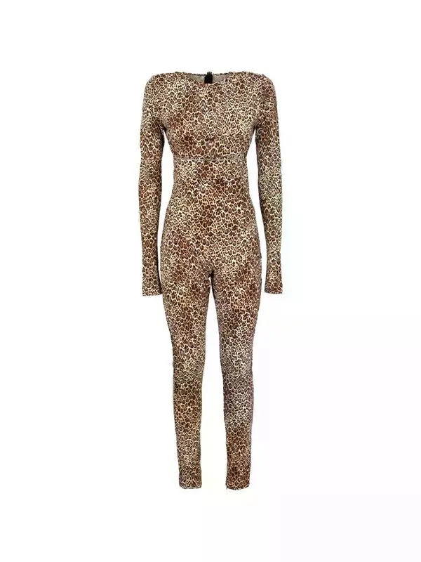 Dsquared2 Leopard-print Cut-out Jumpsuit
