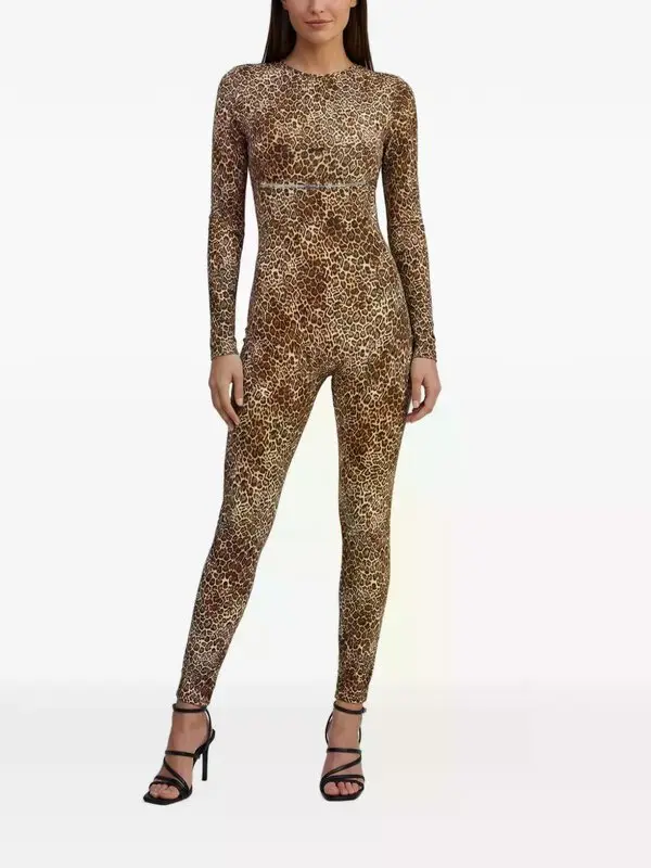 Dsquared2 Leopard-print Cut-out Jumpsuit