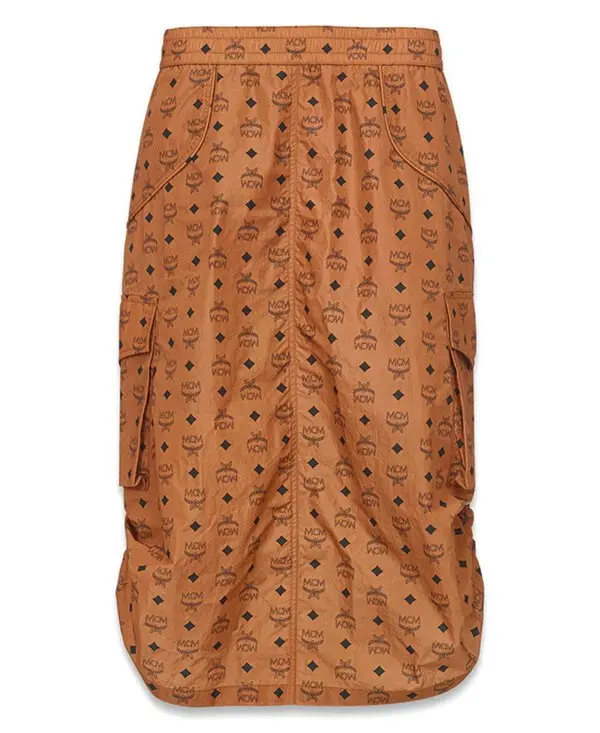 Mcm Monogram Print Skirt In Econyl