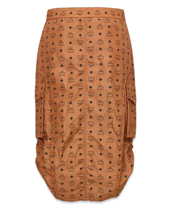 Mcm Monogram Print Skirt In Econyl