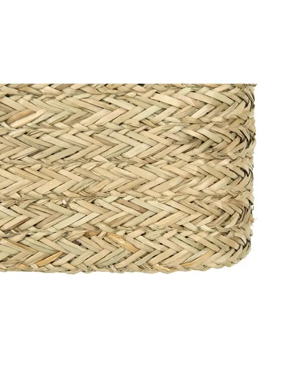OLIVE GROVE Handwoven Seagrass Wall Mount Baskets With Handles, Set Of 2