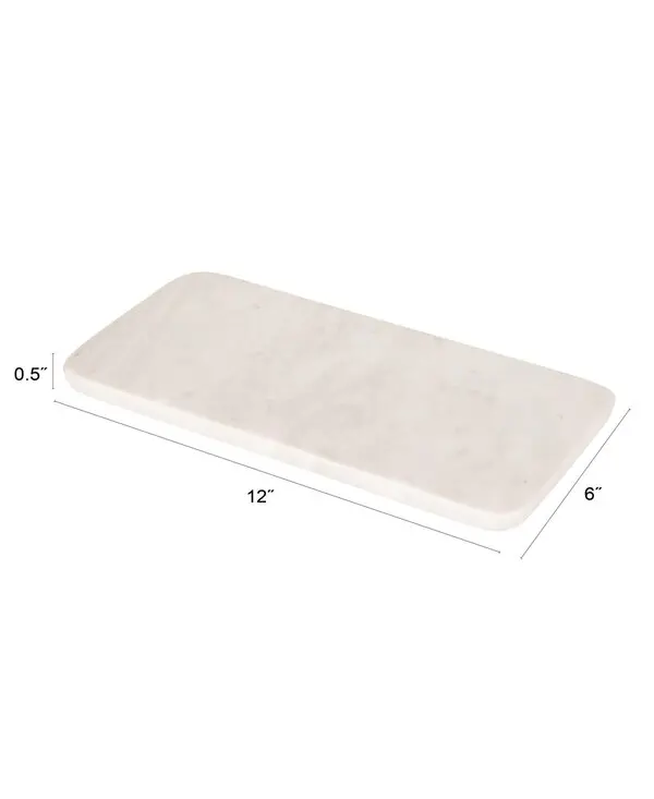 OLIVE GROVE Marble Serving Tray - White