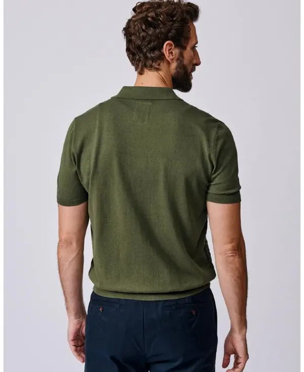 Aubin Manor Textured Button Through Polo