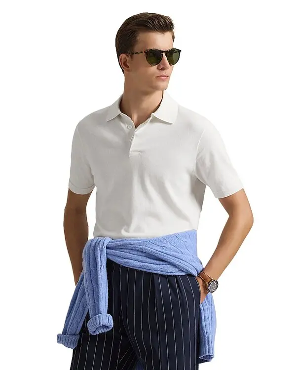Polo Ralph Lauren Cotton Polo-collar Sweater - White