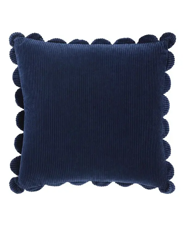 Livabliss Corduroy Quarters Decorative Pillow, 18l X 18w - Midnight Blue