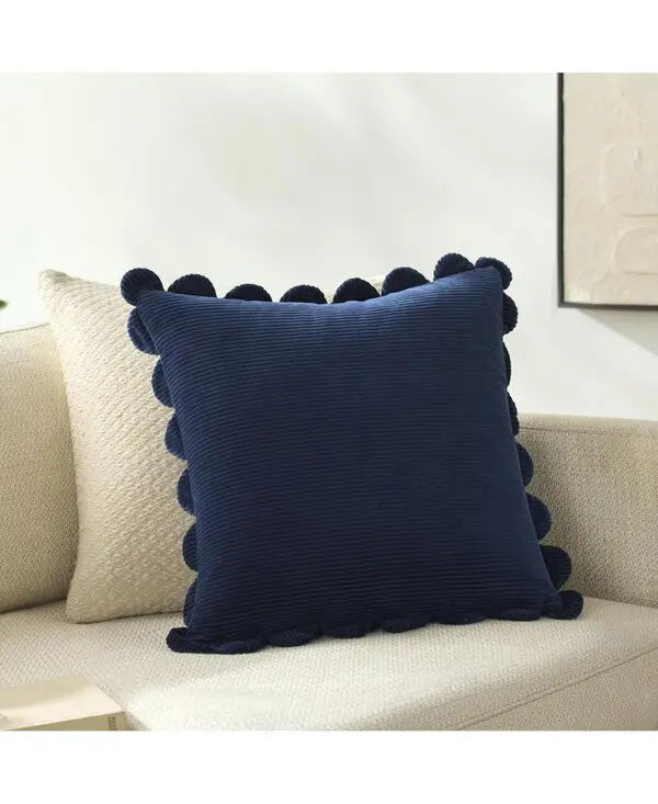Livabliss Corduroy Quarters Decorative Pillow, 18l X 18w