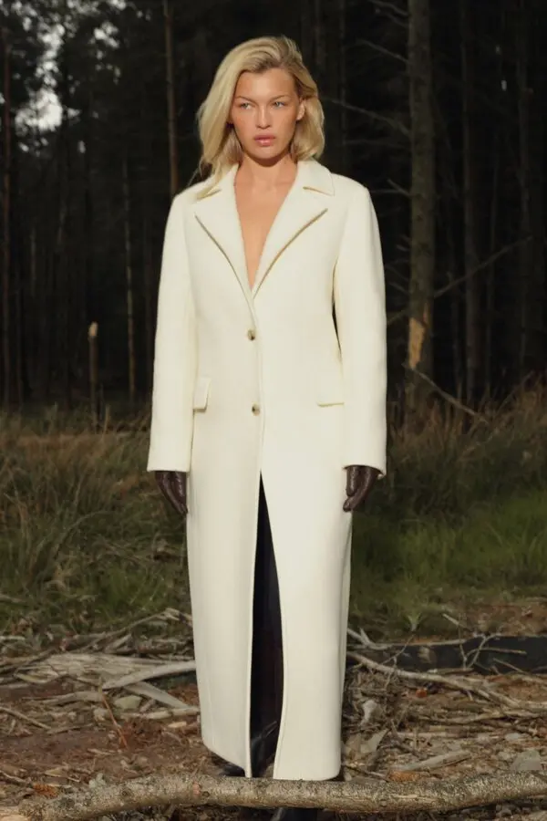 Mackage Corazon Semi-fitted Wool Coat - Cream