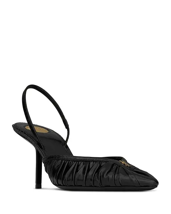 Saint Laurent Folie Slingback Pumps - Black