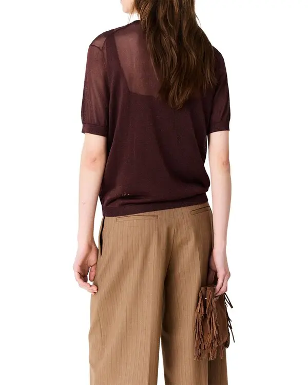 Maje Momita 2-in-1 Top - Brown