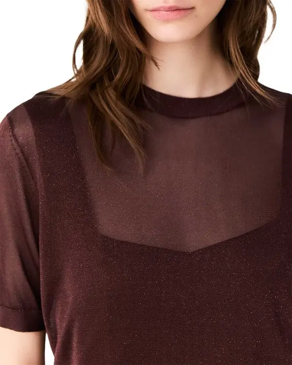 Maje Momita 2-in-1 Top - Brown