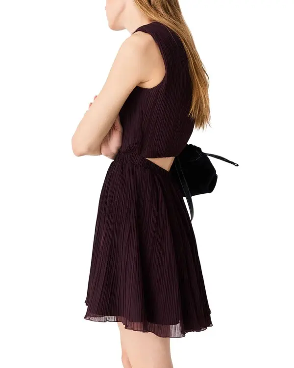 Maje Ribianisso Pleated Skater Dress