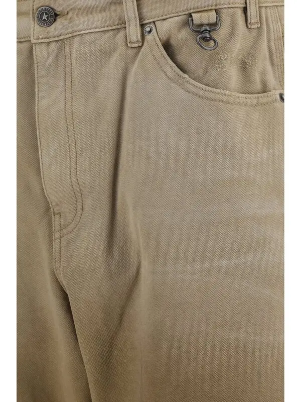 GOLDEN GOOSE Cotton Pants With Check Detail