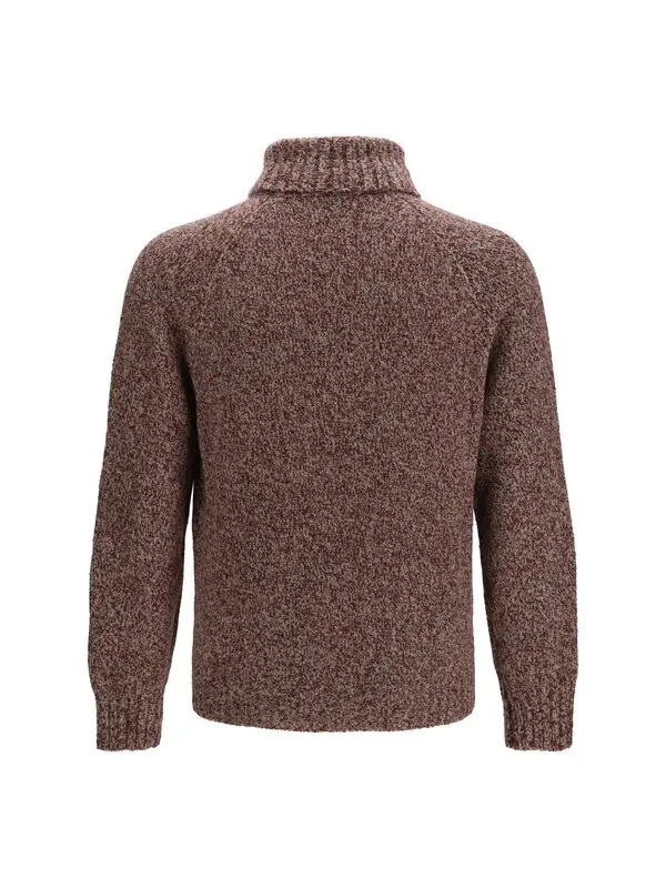 Brunello Cucinelli Wool, Silk And Cashmere Turtleneck Sweater - Multicolor