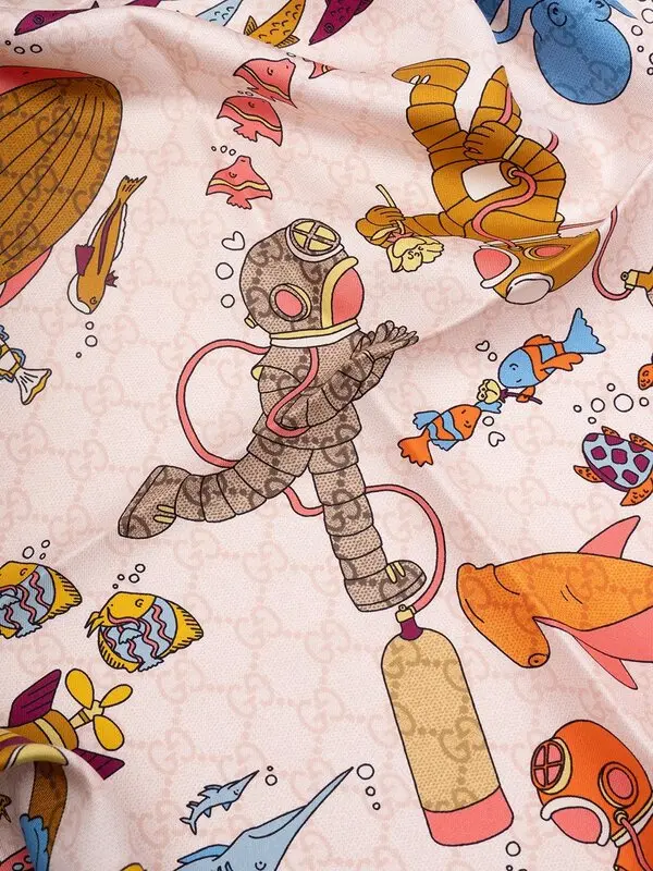 Gucci Submarine` Foulard - Multicolor