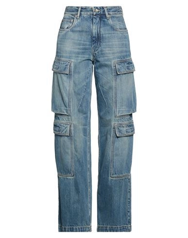 Rick Owens Cotton Cargo Jeans - Blue