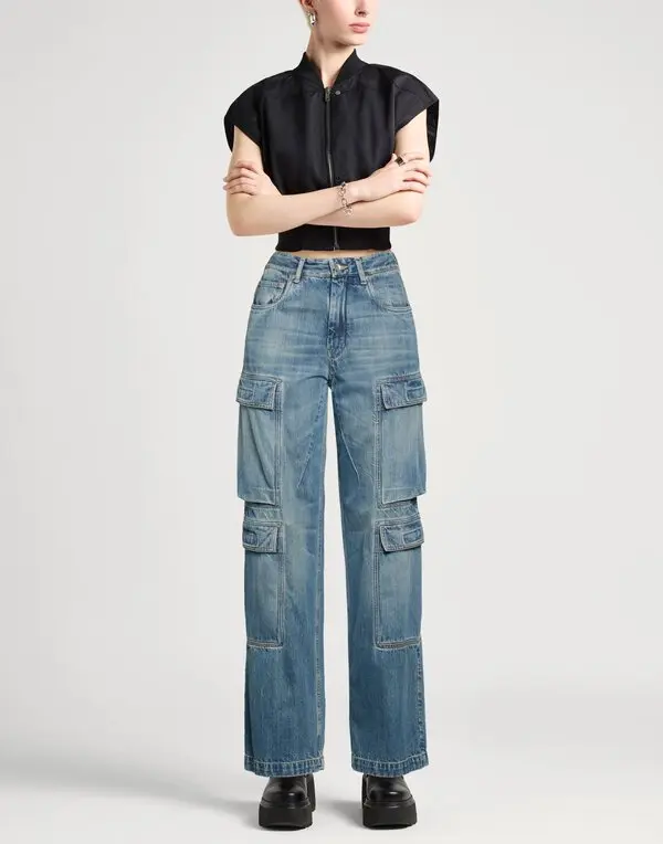 Rick Owens Cotton Cargo Jeans - Blue