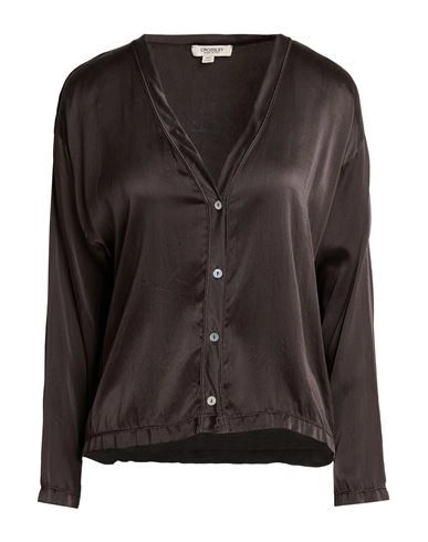 Crossley Shirt Dark Size Silk, Elastane - Brown