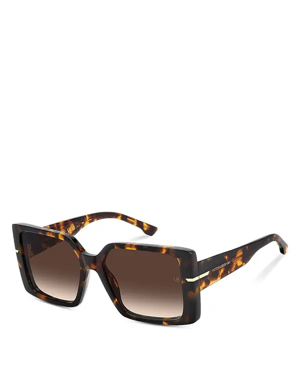 Victoria Beckham Square Sunglasses, 57mm - Brown