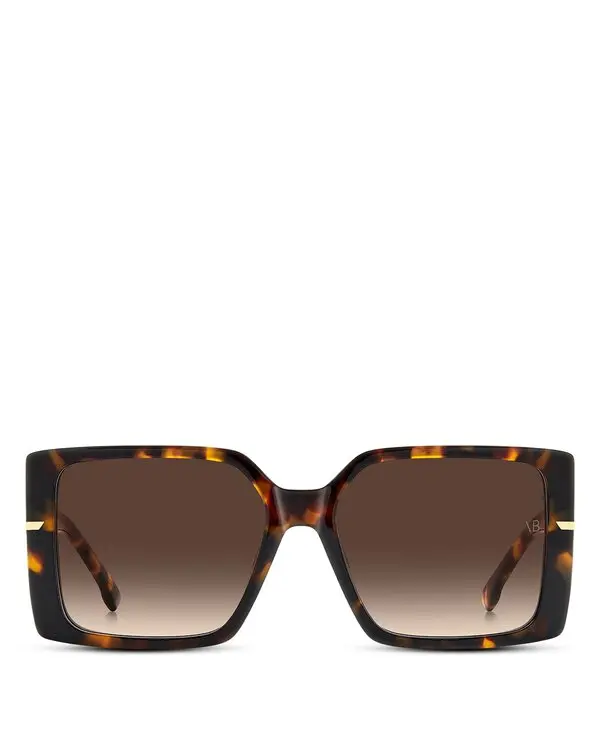 Victoria Beckham Square Sunglasses, 57mm - Brown