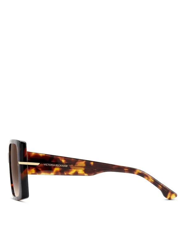 Victoria Beckham Square Sunglasses, 57mm - Brown