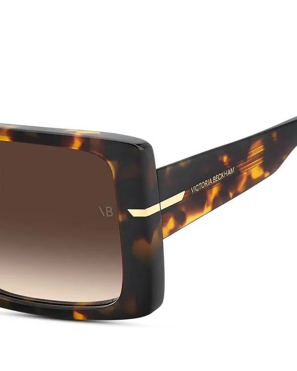Victoria Beckham Square Sunglasses, 57mm - Brown
