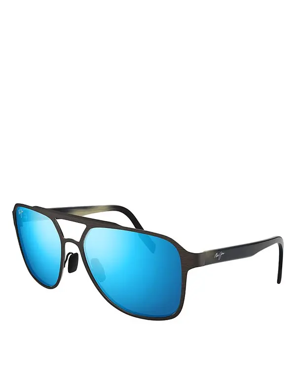 Maui Jim Blue Hawaii 2nd Reef Square Sunglasses - Grey