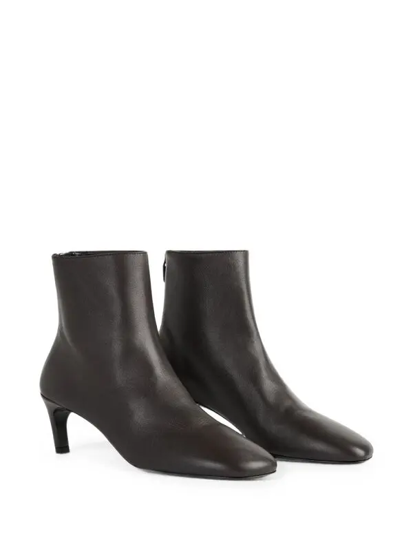 TOTEME Leather Heel Ankle Boots