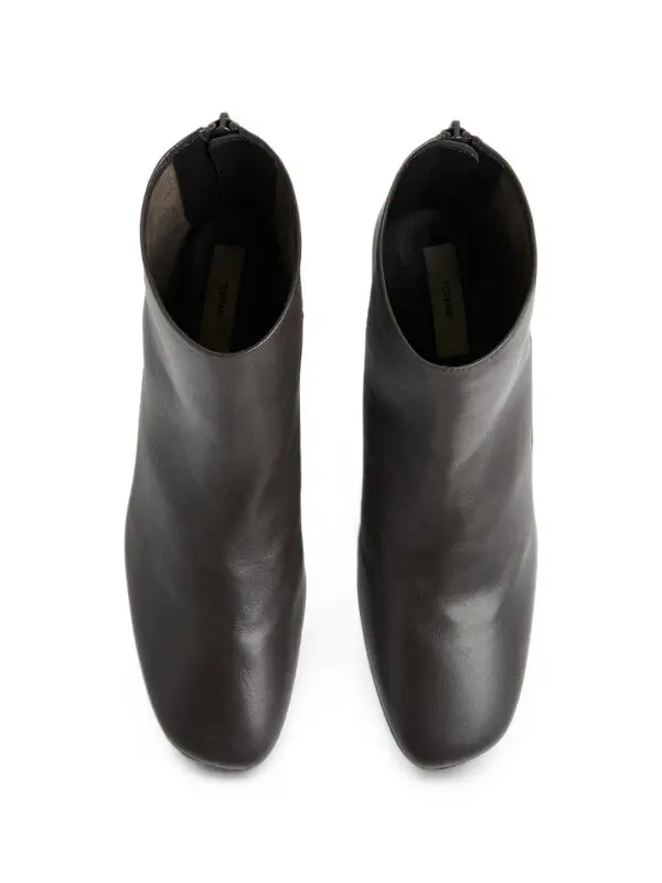 TOTEME Leather Heel Ankle Boots