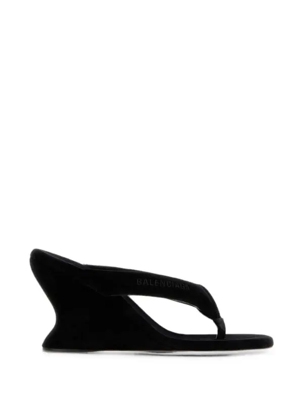 Balenciaga Gaeta Thong Sandals - Black