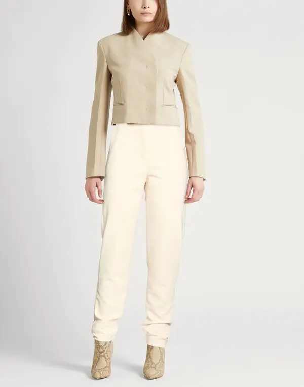 Agnona Pants Ivory Size Wool, Elastane, Polyamide