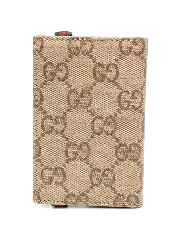 Gucci Gg And Web Detail Wallet