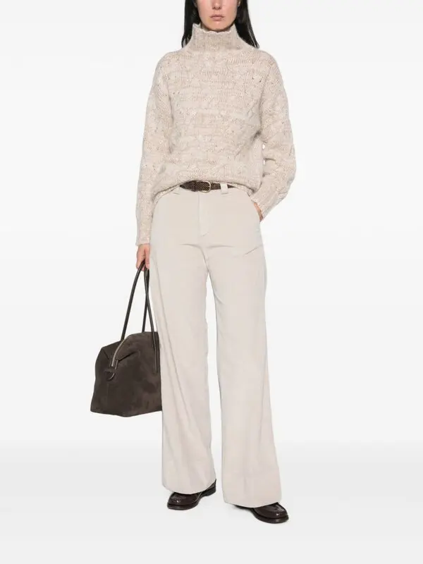 WHITE SAND Cotton Trousers
