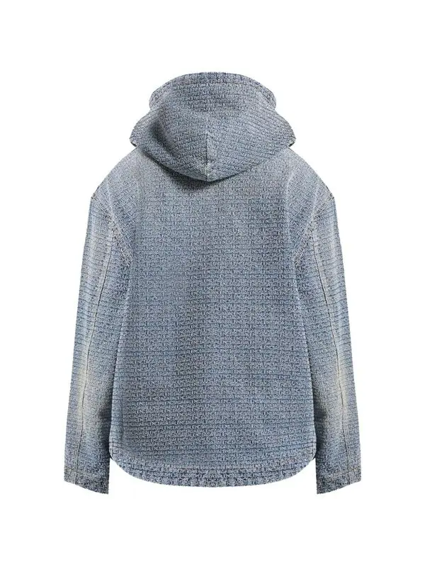 Balenciaga Hooded Denim Cotton Jacket