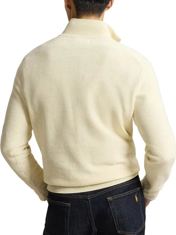 Polo Ralph Lauren Mesh-knit Quarter-zip Sweater